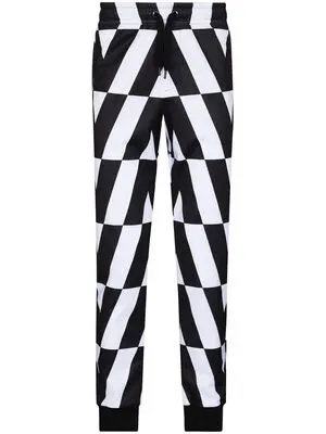 Valentino Garavani Optical Tapered Track Pants - Black