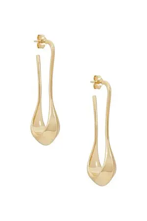LEMAIRE Short Drop Earrings - Light Gold