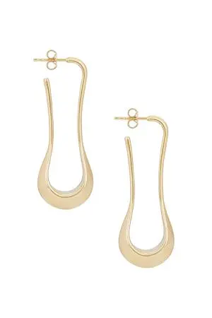 LEMAIRE Short Drop Earrings - Light Gold