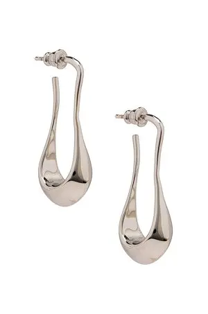 LEMAIRE Short Drop Earrings Silver