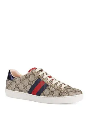 Gucci New Ace GG Supreme Sneakers Beige-13