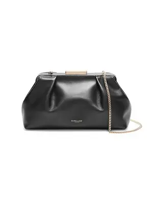 DEMELLIER Women's Mini Florence Leather Clutch - Black - Black