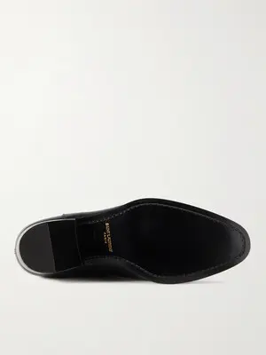Saint Laurent Wyatt Leather Chelsea Boots - Black