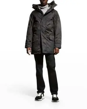 Canada Goose Men's Langford Holiday Exclusive Down Parka - Drifting Blk Ice