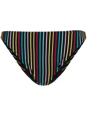 Solid & Striped The Elsa Pinstripe Bikini Bottoms - Black