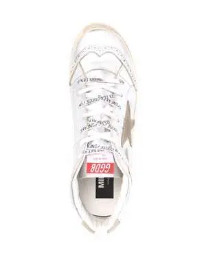 GOLDEN GOOSE Laminated Star And Wave Mid-top Sneakers