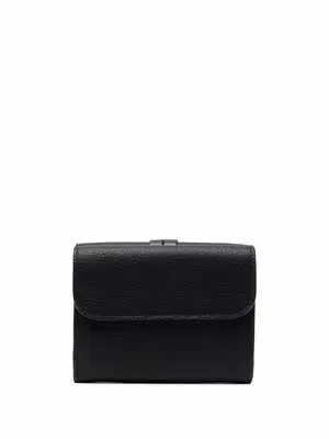 Chloé Logo Plaque Tri-fold Wallet - Black