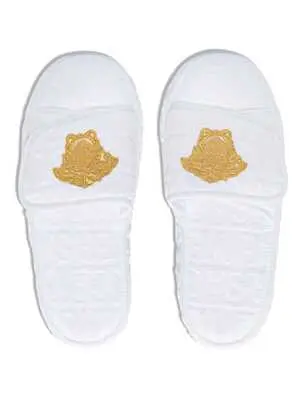 Versace Medusa Head Platform Slippers - White