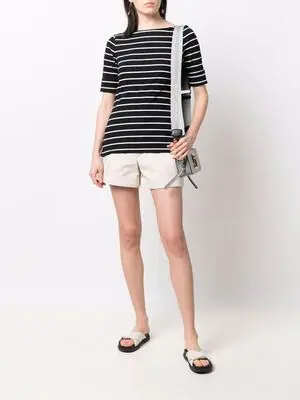 Ralph Lauren Elbow-sleeve Striped Top