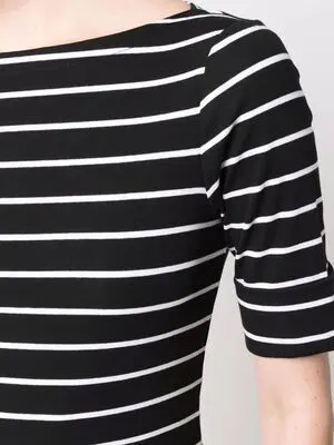 Ralph Lauren Elbow-sleeve Striped Top