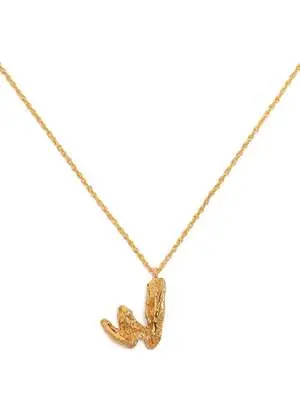 LOVENESS LEE W Alphabet Pendant Necklace - Gold