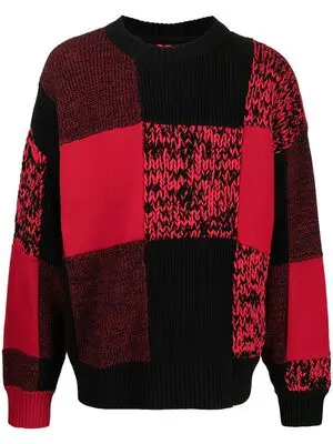 Sacai Checked Round-neck Jumper