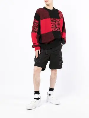 Sacai Checked Round-neck Jumper