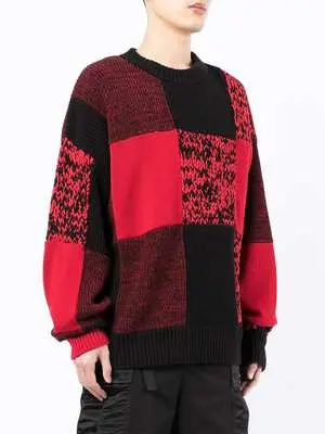 Sacai Checked Round-neck Jumper
