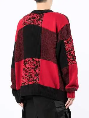 Sacai Checked Round-neck Jumper