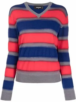 Dsquared2 Striped V-neck Jumper