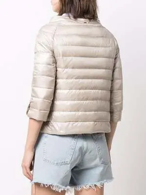 Herno Three-quarter-length Sleeve Puffer Jacket - Neutrals