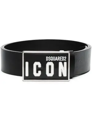 Dsquared2 Icon Leather Belt - Black