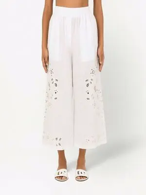 Dolce & Gabbana Cropped Linen Trousers