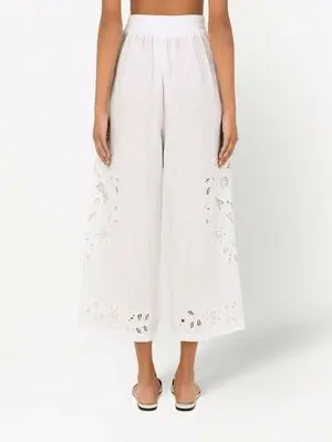 Dolce & Gabbana Cropped Linen Trousers