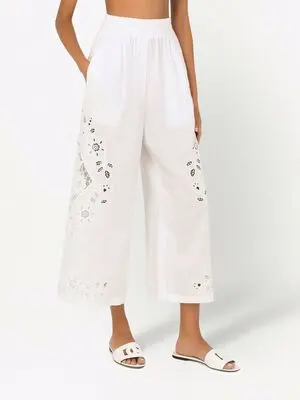 Dolce & Gabbana Cropped Linen Trousers