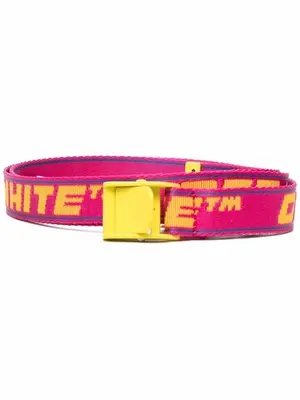 Off-White Logo-print Mini Industrial Belt - Pink