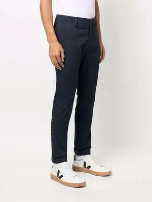 DONDUP Pleated Slim-fit Chinos - Blue