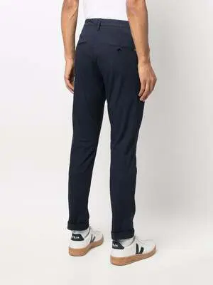DONDUP Pleated Slim-fit Chinos - Blue
