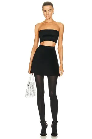 Alaïa Velvet Bandeau Top - Noir