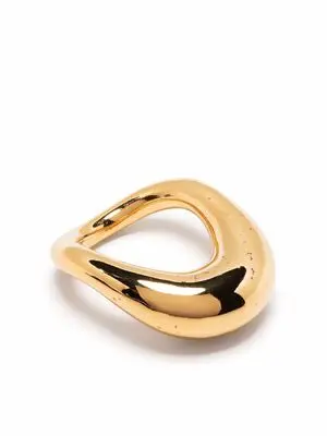 Charlotte Chesnais Lips Curved Ring - Gold