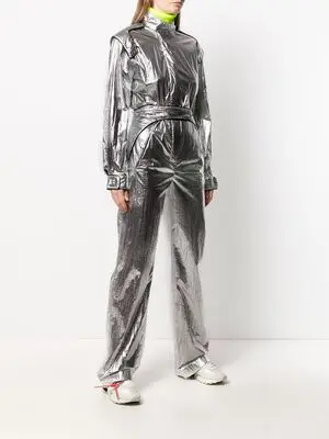 Off-White Racing Metallic Effect Jumpsuit