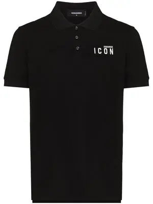 Dsquared2 Icon-print Polo Shirt - Black