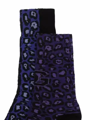 Dolce & Gabbana Leopard-print Crew Socks