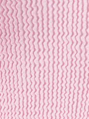 Hunza G Square Neck Ribbed Knit Swimsuit - Pink