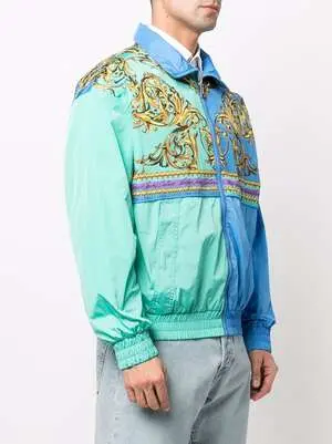 Versace Baroque-print Panelled Jacket