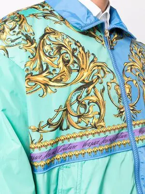 Versace Baroque-print Panelled Jacket