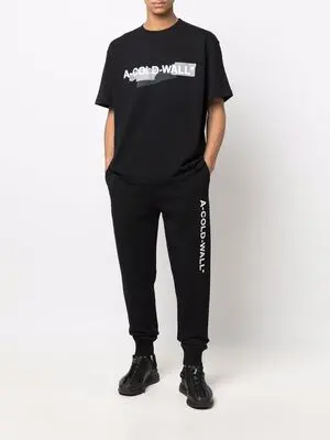 A-COLD-WALL* Logo-print Tapered Joggers - Black