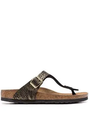 BIRKENSTOCK Gizeh Python-effect Sandals