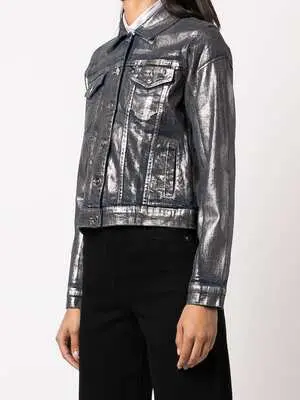 MADISON MAISON Metallic Denim Jacket