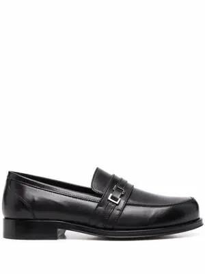 SERGIO ROSSI Buckle-detail Leather Loafers