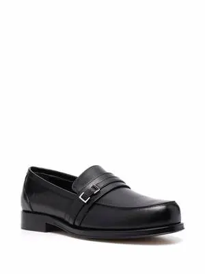SERGIO ROSSI Buckle-detail Leather Loafers