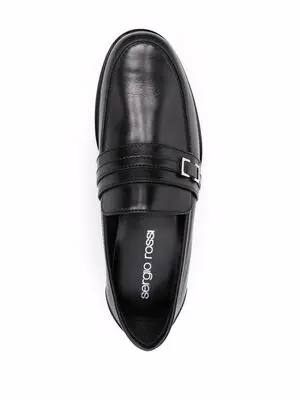 SERGIO ROSSI Buckle-detail Leather Loafers