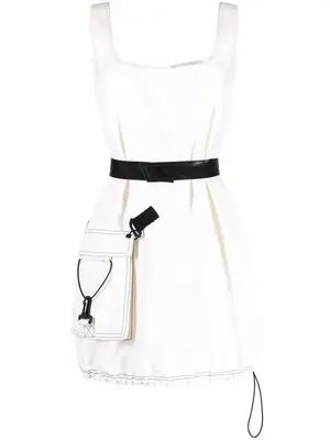 Stella McCartney Sleeveless Belted Dress - White