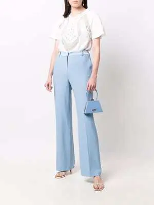 Alberta Ferretti High-waisted Straight Leg Tailored Trousers