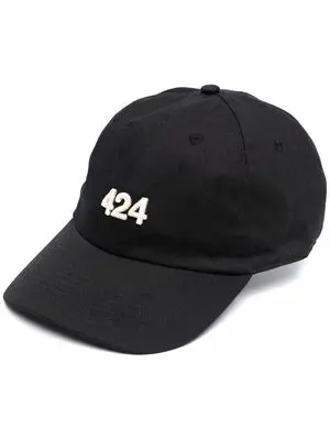 424 Embroidered Logo Baseball Cap - Black