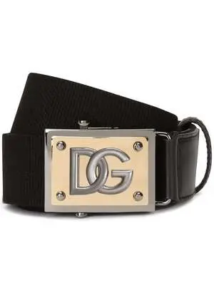 Dolce & Gabbana Logo Buckle Belt - Black