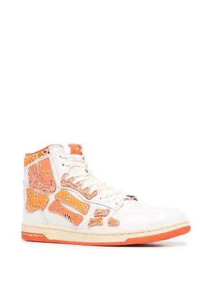 Amiri Skel-top Hi Bandana Sneakers - White