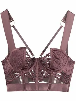 BORDELLE Dala Underwired Satin Bra - Purple