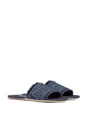 Miu Miu Logo-jacquard Frayed Sandals
