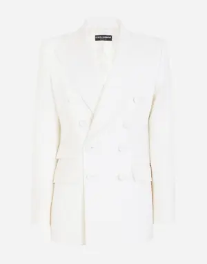 Dolce & Gabbana Double-breasted Virgin Wool Jacket - White